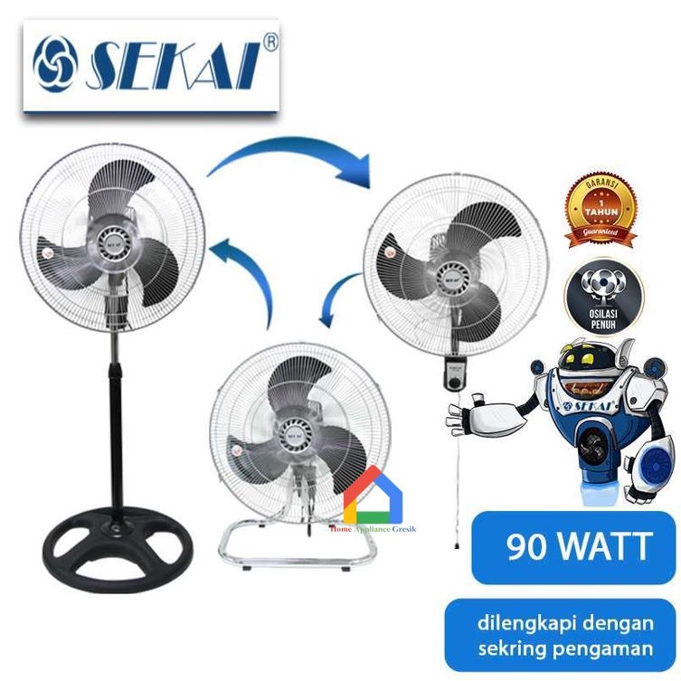 Jual Kipas Angin Power Fan Sekai IST 1851/ Power Fan Sekai IST1851 (3 in 1) | Shopee Indonesia