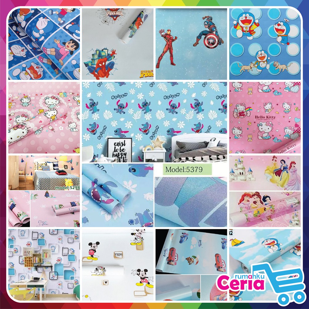 Jual Wallpaper Dinding 45CM X 10M / 9M / 8M Wallpaper Dinding Kamar ...