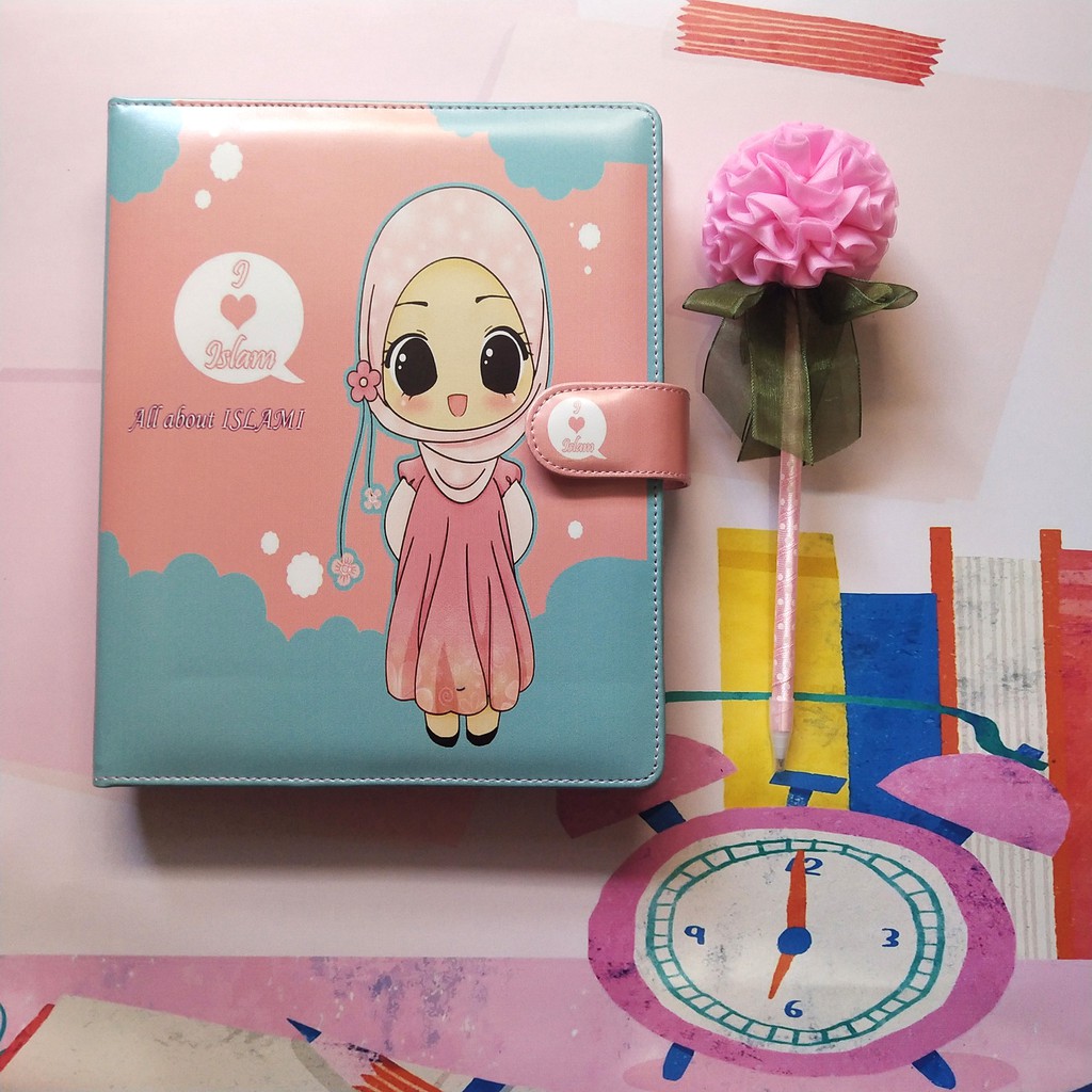 Jual BINDER PRINTING MOTIF HIJAB A5 (20RING) DAN B5 (26RING) | Shopee ...