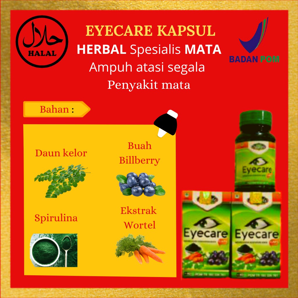 Jual VITAMIN MATA EYECARE OBAT MATA MINUS SILINDER / PLUS KATARAK ...