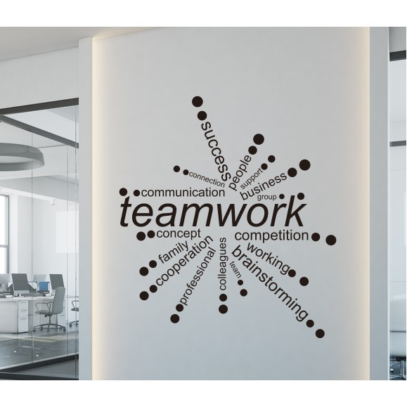 Jual Wall Stiker Teamwork Pohon Kata Cutting Sticker Hiasan Dekorasi ...