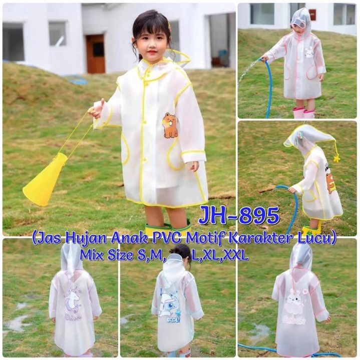 Jual Jas Hujan PVC Anak Karakter / Raincoat Anak Motif Karakter ...
