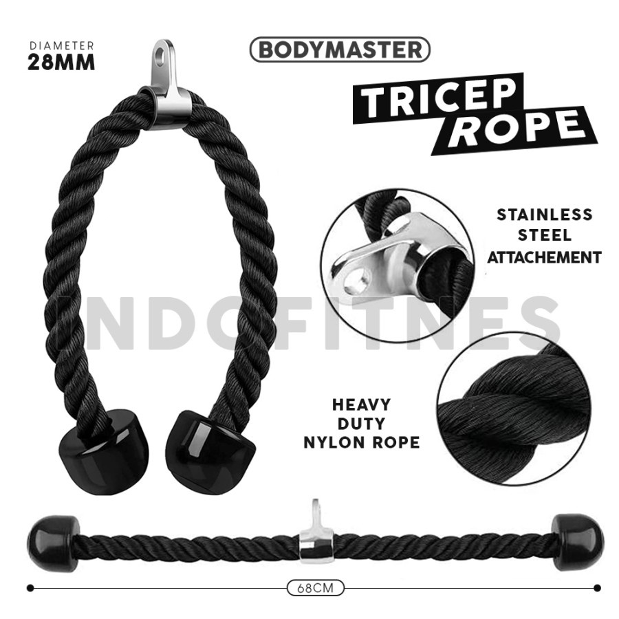 Jual BODYMASTER Tricep Rope Premium Tali Latihan Otot Trisep Triceps ...