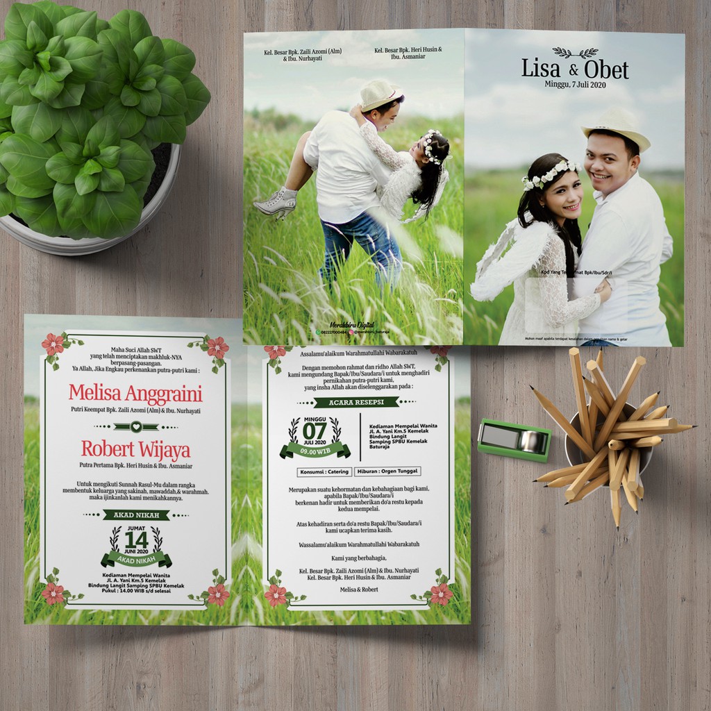 Jual Promo Cetak Undangan Full Colour / BW & Costum Design | Shopee ...