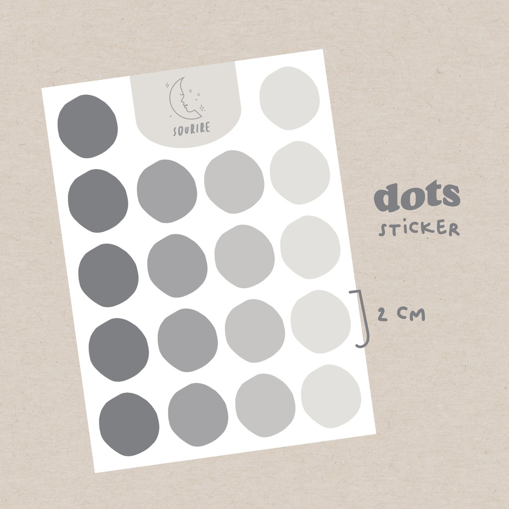 Jual STIKER DOT STICKER BULAT BULET 2CM WARNA DEKORASI MOTIF JURNAL ...