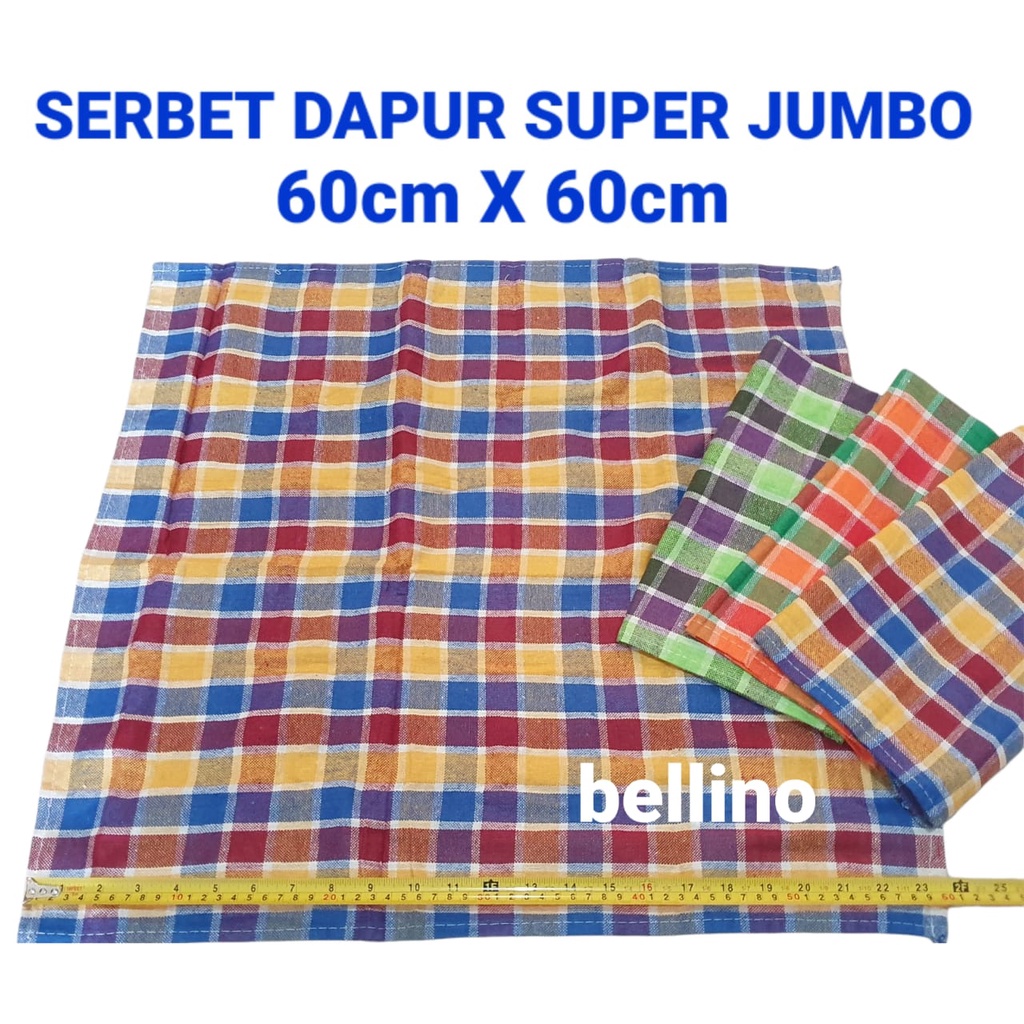 Jual Bellino - Serbet Dapur Super Jumbo 60x60cm Tebal Lap Tangan Serbet ...