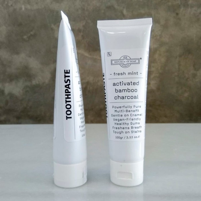 Jual REPUBLIC OF SOAP Toothpaste Activated Bamboo Charcoal - Fresh Mint ...