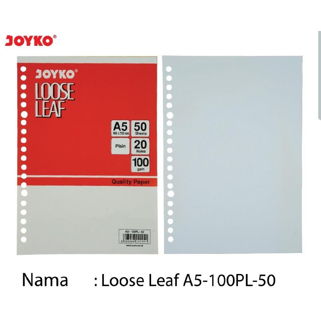 Jual KERTAS FILE/LOOSE LEAF A5 merk JOYKO isi 50-POLOS | Shopee Indonesia