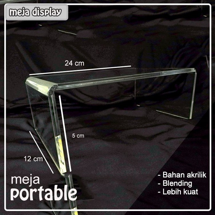 Jual Meja Akrilik - Meja Pajangan Tekuk U Uk. 24x12x5cm 3mm Clear ...