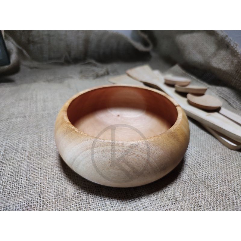 Jual Mangkuk Kayu / Mangkuk Model Cembung / Wooden Bowl Premium ...