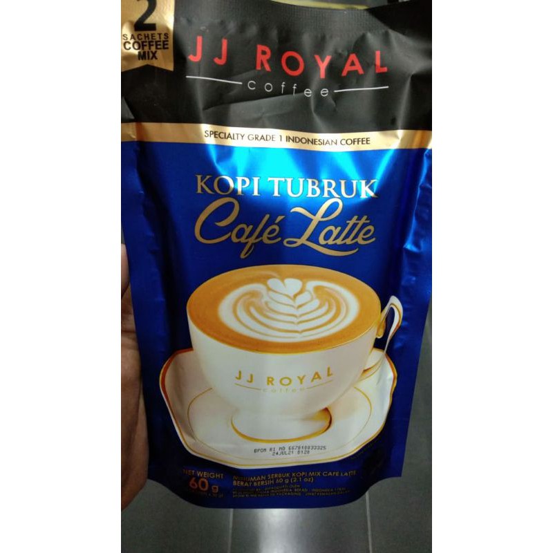 Jual JJ ROYAL Coffee Kopi Tubruk Cafe Latte 60gr | Shopee Indonesia