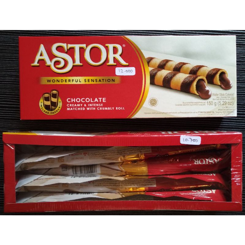 Jual Wafer Roll Astor Coklat 150g dan isi 12 Pcs | Shopee Indonesia