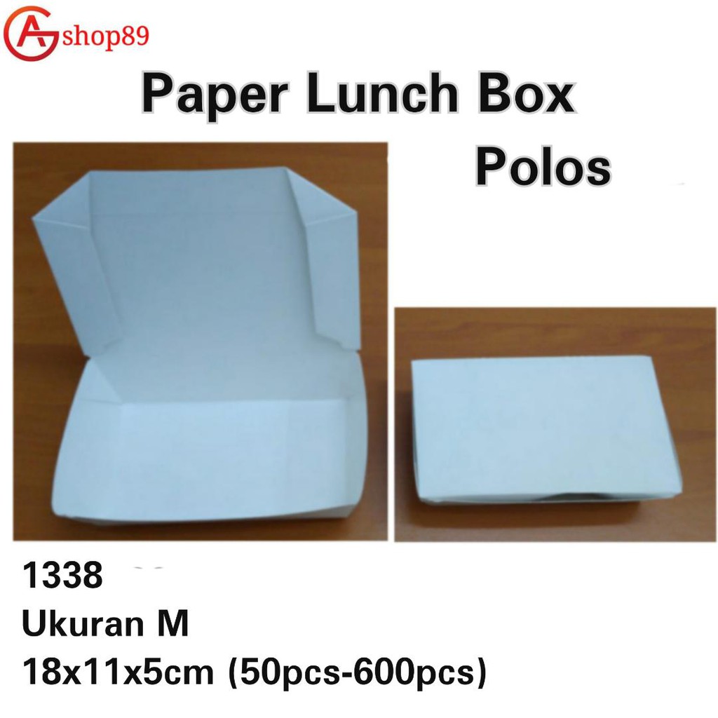 Jual PAPER LUNCH BOX POLOS | Shopee Indonesia