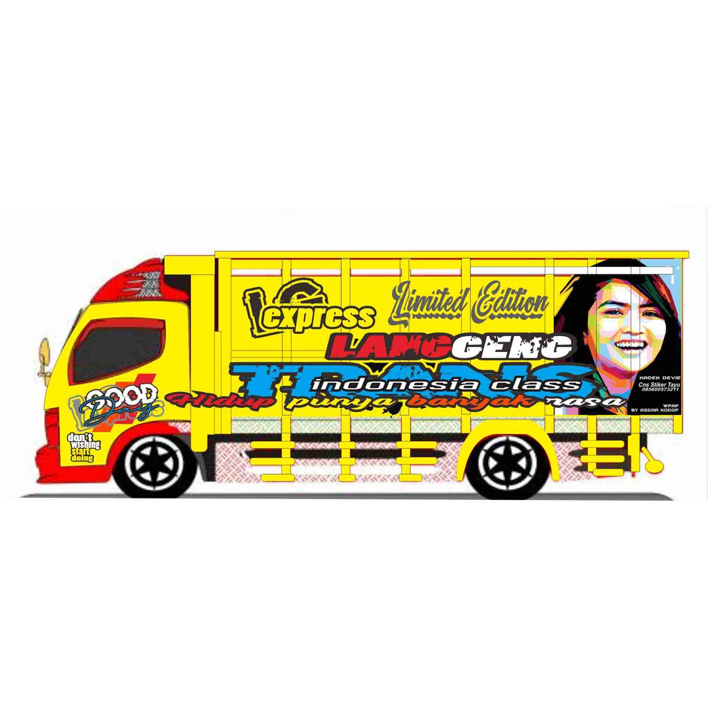 Jual stiker bak kanan kiri truk | Shopee Indonesia