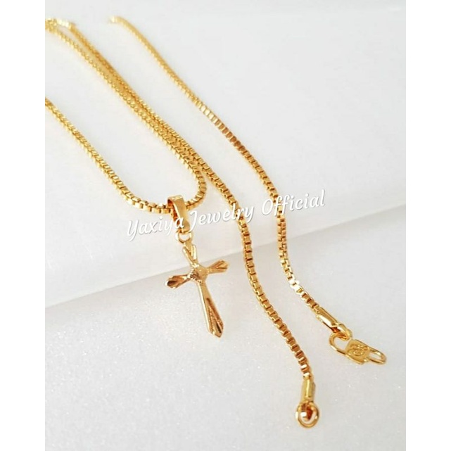 Jual Kalung Salib Lapis Emas Yaxiya Perhiasan Replica emas Salib ...