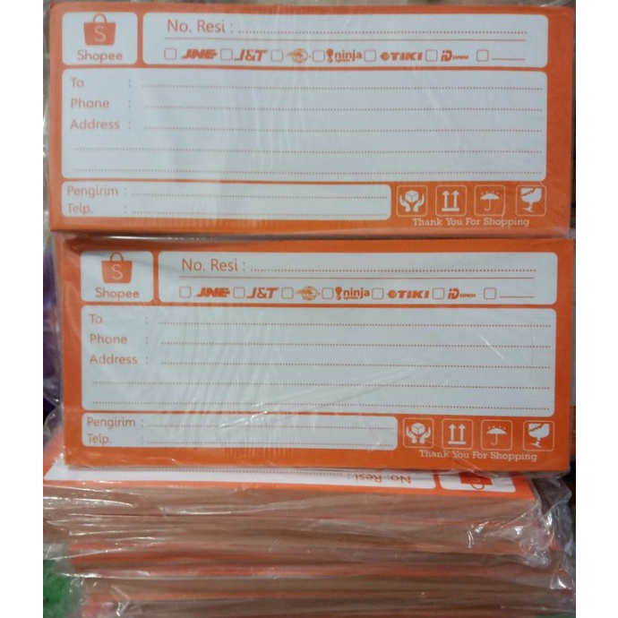 Jual Label Pengiriman Olshop shopee untuk paket packing cantik | Shopee ...