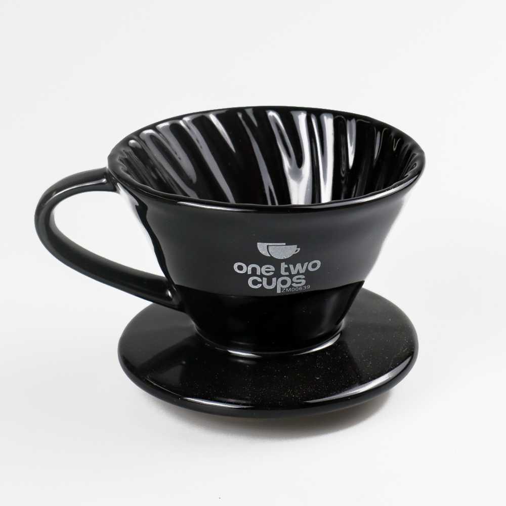 Jual One Two Cups Filter Penyaring Kopi V60 Glass Filter Dripper ...