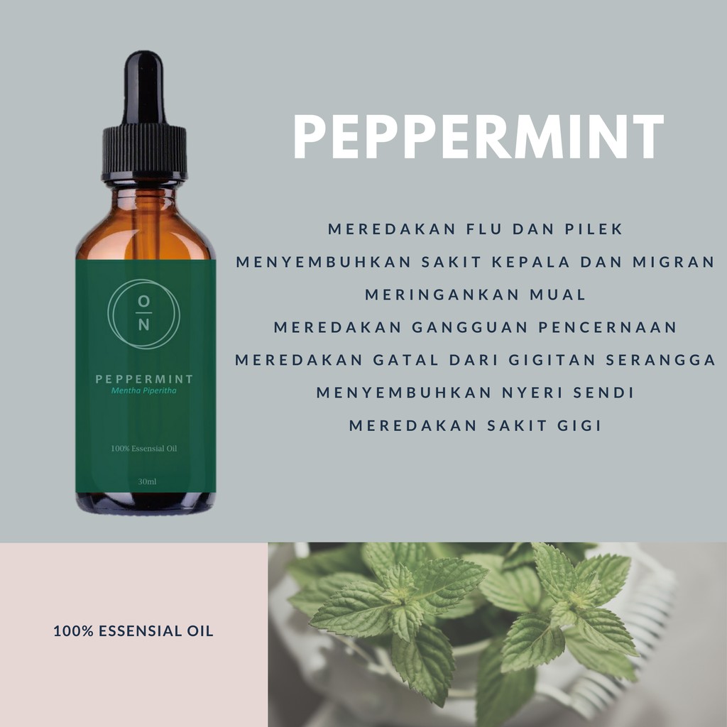 Jual Peppermint Essential Oil / Minyak Daun Mint Essentials Oil Aromatherapy Aromaterapi 100% ...