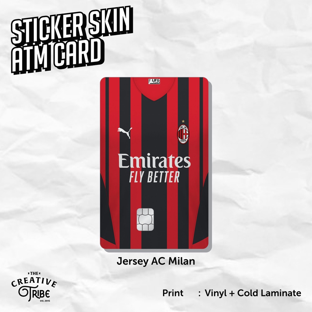 Jual AC Milan - Sticker Skin Card - Vinyl ATM Debit Credit Emoney Flazz ...