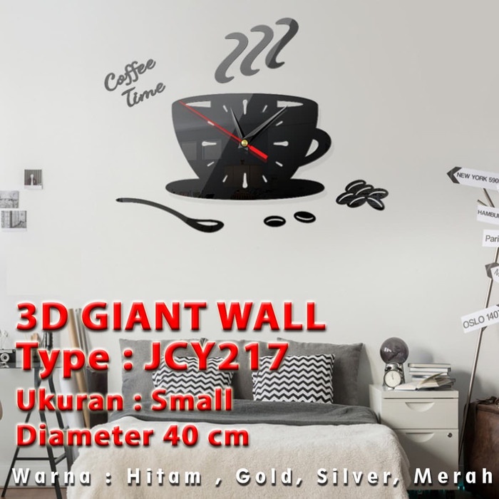 Jual Jam Dinding 3D Giant Wall Clock Size SMALL Tipe JCY 217 Diameter ...