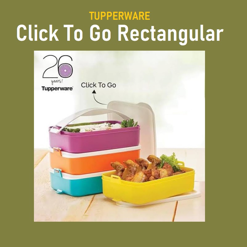 Jual Click To Go Rectangular Tupperware | Shopee Indonesia