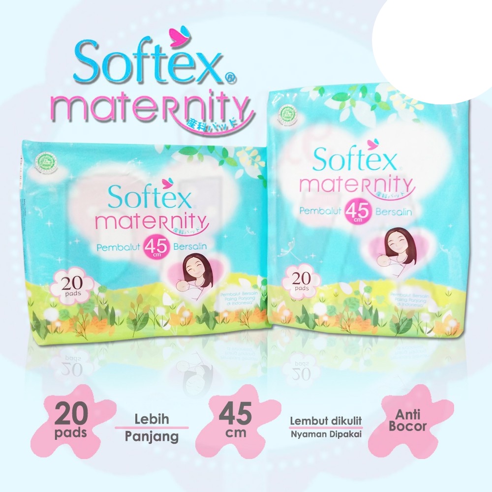 Jual SOFTEX MATERNITY PADS 10 & 20 pcs - Pembalut BERSALIN - Panjang 45 cm pembalut Nifas ...