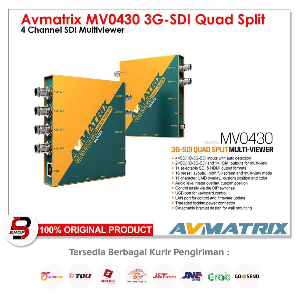 Jual Avmatrix MV0430 3G-SDI Quad Split Multiviewer | Shopee Indonesia
