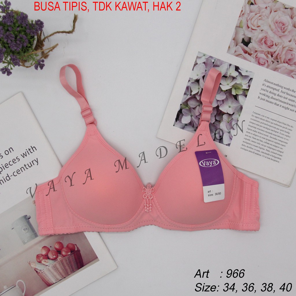 Jual VAYA Bra Tanpa Kawat Cup A Art 966 | Shopee Indonesia