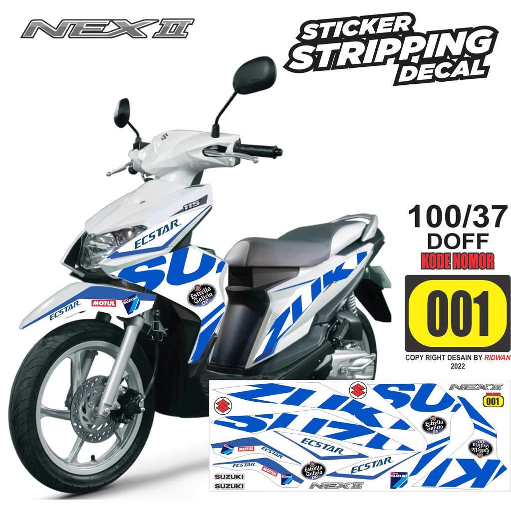 Jual Sticker Striping Decal Suzuki Nex 2 II New Variasi Ecstar ARS01 ...