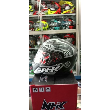 Jual NHK RX9 RACER X BLACK DOFF SILVER DOFF | Shopee Indonesia