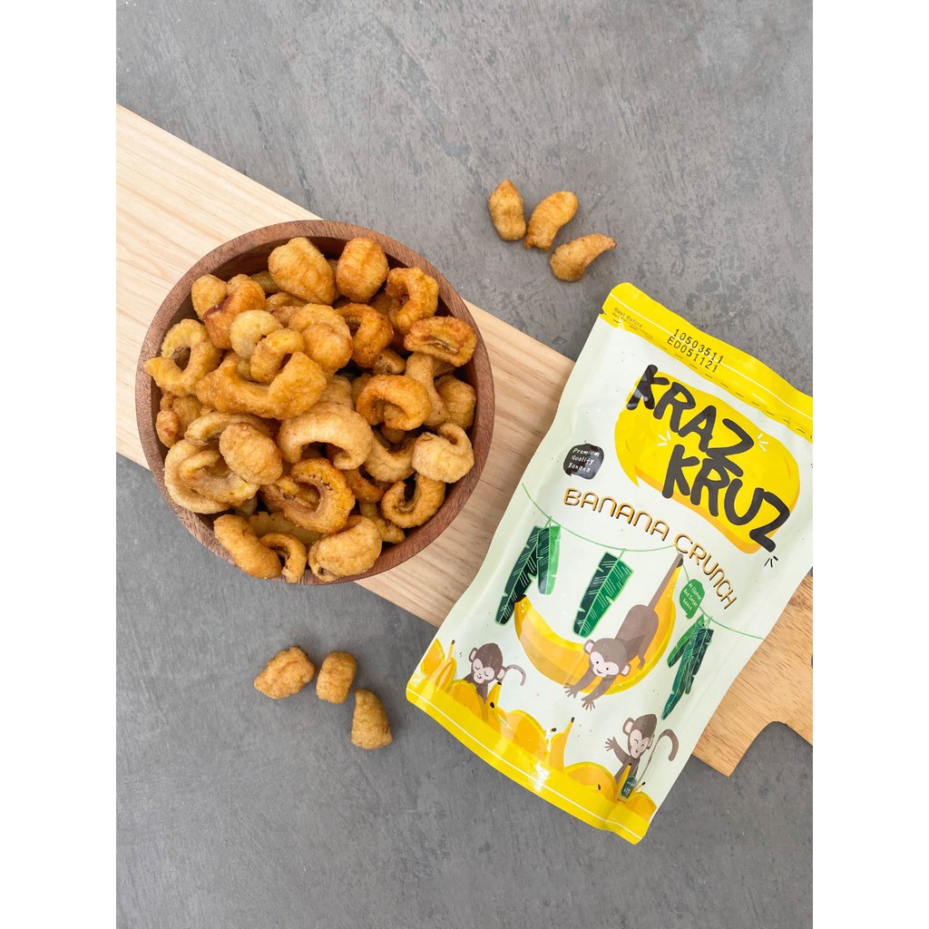 Jual Kraz Kruz Snack Banana Crunchy / Cemilan Keripik Pisang 68 gr ...