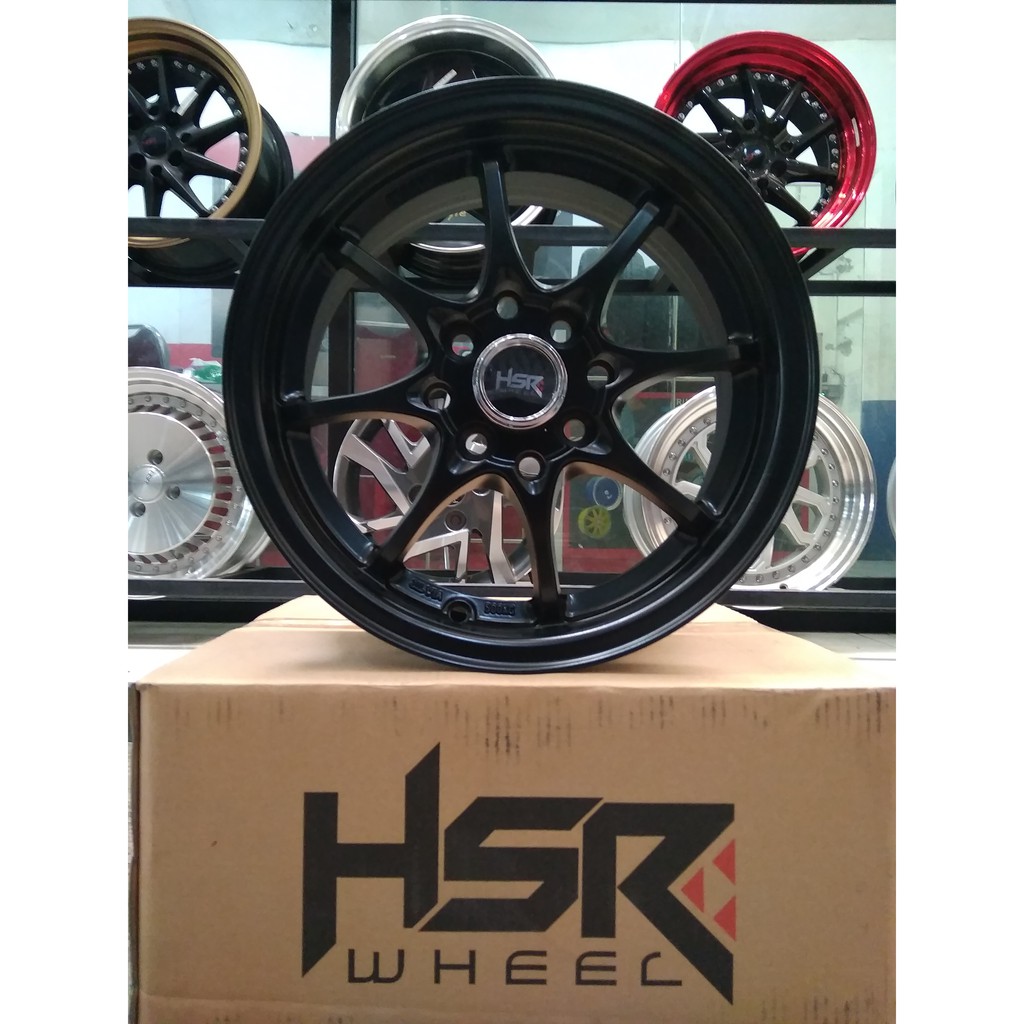 Jual Velg Mobil Ring 14 Hsr Hiroshima Semi Matte Black | Shopee Indonesia