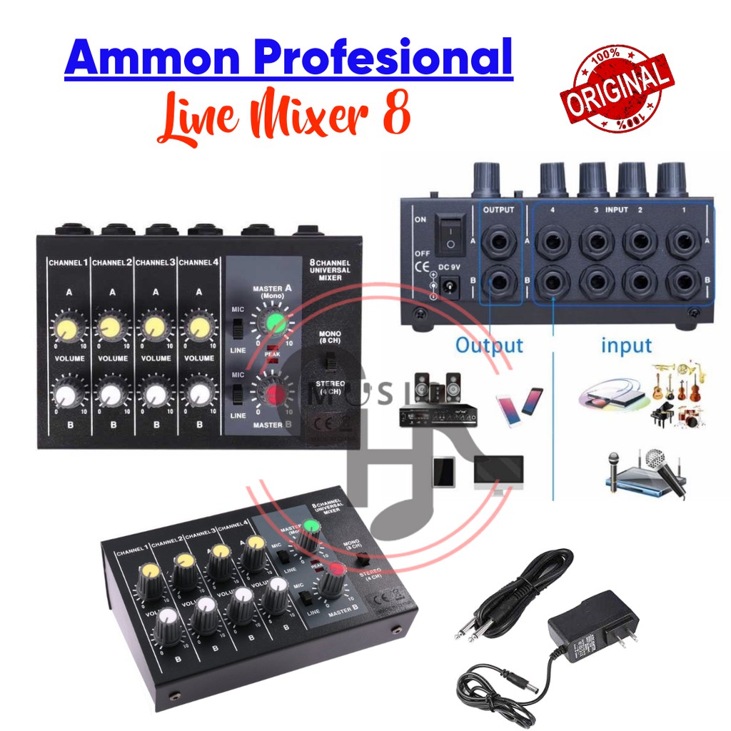 Jual Mixer 8 Channel Universal Mixing Console (For Live, Rapat ...