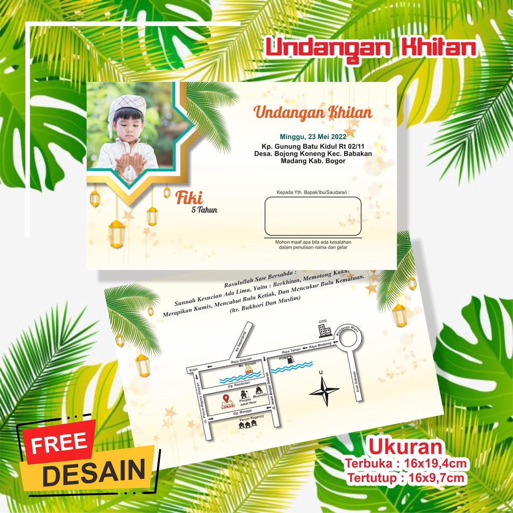 Jual undangan khitan / sunatan | Shopee Indonesia