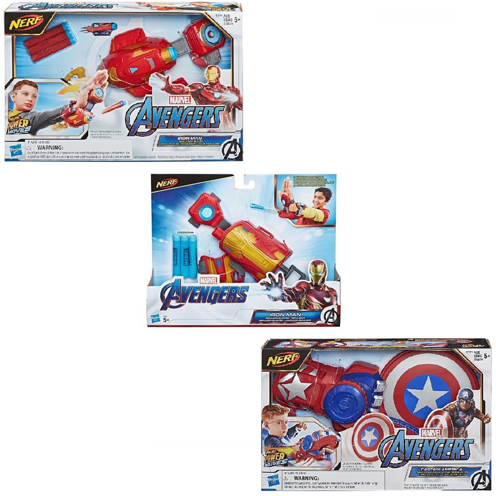 Jual NERF Power Moves Marvel Avengers Iron Man Repulsor Blaster and ...