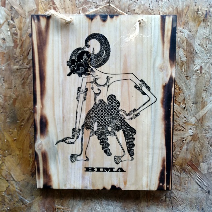 Jual HIASAN DINDING INTERIOR LUKISAN KAYU WAYANG BIMA PANDAWA JAWA ...