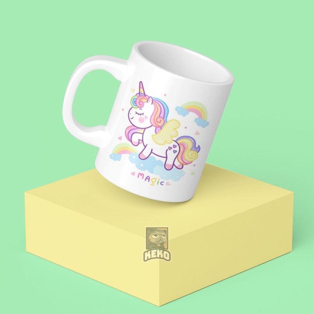 Jual Gelas Gambar Cute Unicorn Kawaii Shopee Indonesia