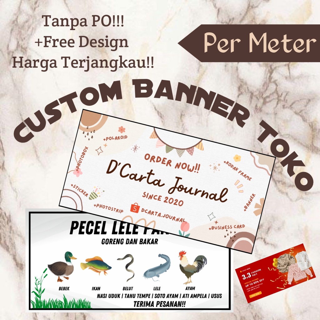 Jual (PROMO)Custom Banner Toko-Custom Spanduk Toko-Spanduk Toko Free ...