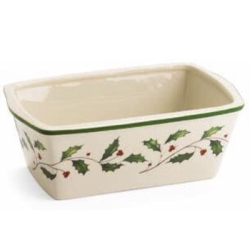 Jual Lenox Holiday Carved Mini Loaf Pan Ceramic Loyang keramik kecil ...