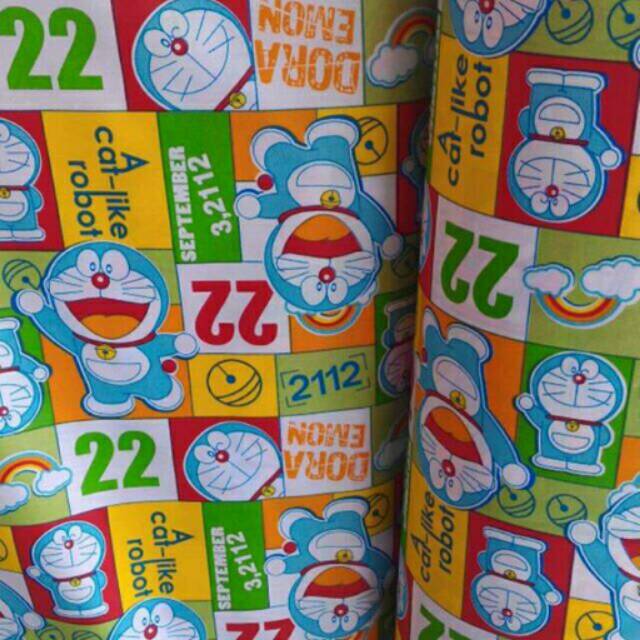 Jual Kain katun motif doraemon frame | Shopee Indonesia