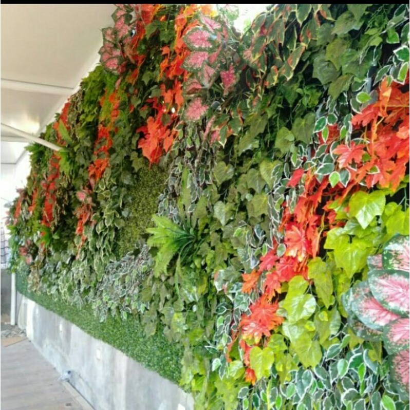 Jual taman sintetis penghias dinding/vertikal garden indor atau outdoor ...