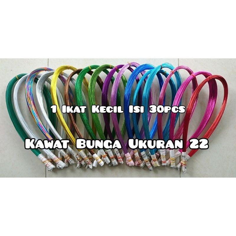 Jual Kawat Bunga 22 isi 30 Pcs 1 ikat Kawat Bunga Ukuran 22 Kawat Bunga ...