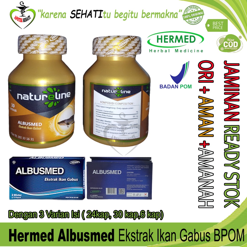 Jual BPOM Natureline Albusmed Ekstrak Ikan Gabus Premium Mempercepat ...