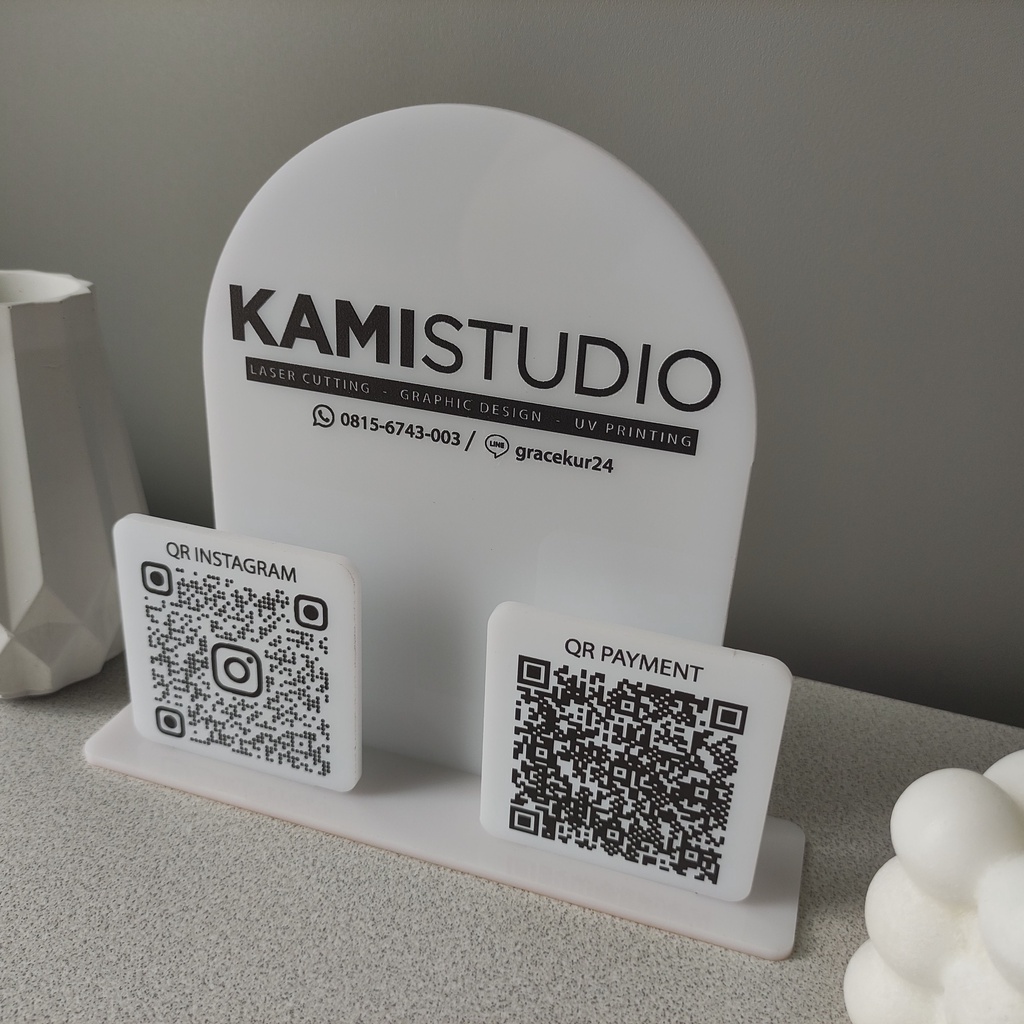 Jual sign welcome / QR code standee/ welcome sign standee/ table sign ...