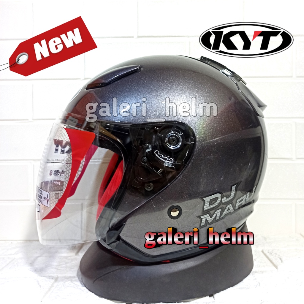 Jual HELM KYT DJ MARU SOLID/POLOS GUNMETAL/ABU ABU | Shopee Indonesia