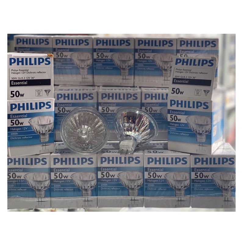 Jual Lampu Halogen Essential 50W12V Philips | Shopee Indonesia