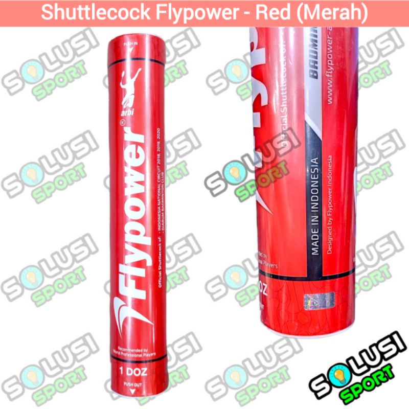 Jual Shuttlecock FLYPOWER Merah Kock Kok Flypower Red Original | Shopee ...