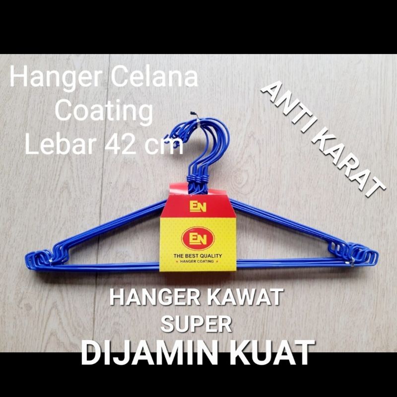Jual HANGER KAWAT COATING SUPER/GANTUNGAN BAJU SUPER TEBAL | Shopee ...