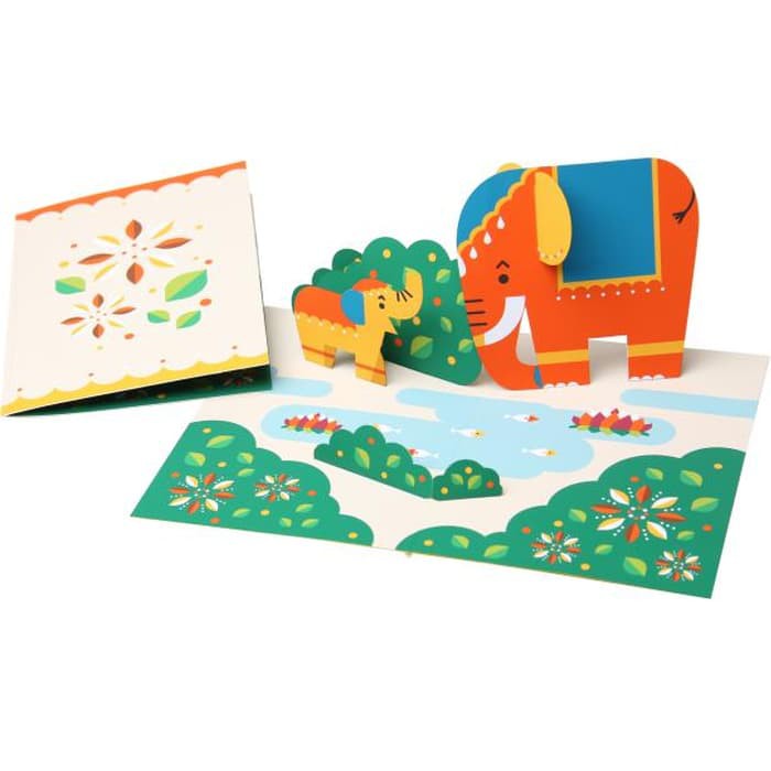 Jual DIY Papercraft Pop Up Card Gajah | Shopee Indonesia