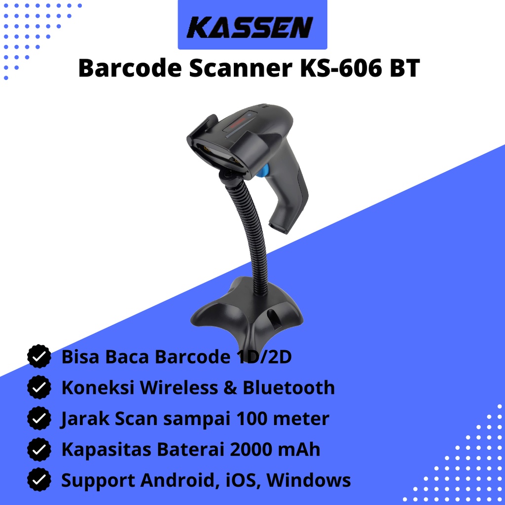 Jual BARCODE SCANNER 1D & 2D & QRCODE - KASSEN KS-606 | KS606 USB ...